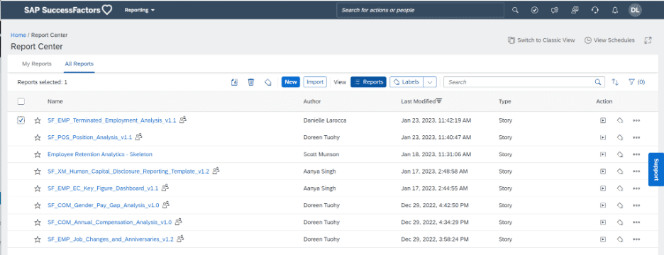 Getting Started with SAP SuccessFactors People Analytics Report Stories ...